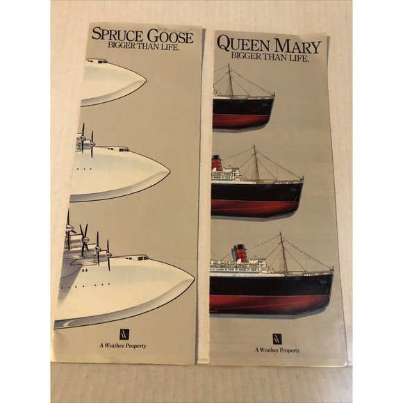 Office | Vintage Travel Brochure Queen Mary Spruce Goose Long Beach ...